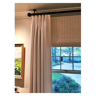 Ceiling mounted drapery hardware - Traditional - Family Room - Tampa ...