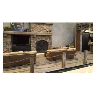 Chain Railing and Fireplace - Rustic - Family Room - Other - by PC ...