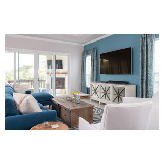 Living Room - Beach Style - Family Room - Austin - by Ice Interior ...