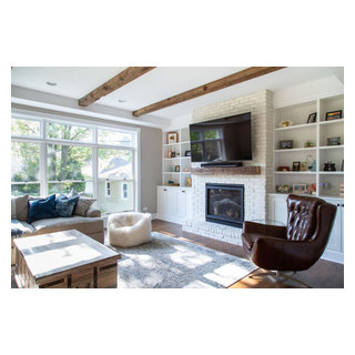 Classic Farmhouse with a Flair - Farmhouse - Family Room - Chicago - by ...