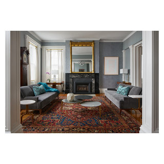 Collegiate President's House - Transitional - Living Room - New York ...