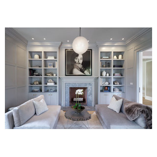 Contemporary Shingle Style - Transitional - Living Room - New York - by ...