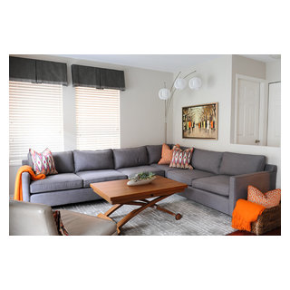 Contemporary Suburban Townhouse - Contemporary - Family Room ...