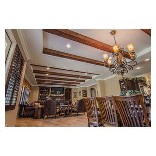 Corona - AFTER -New ceiling Above - Traditional - Family Room - Orange ...