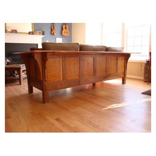 craftsman cased couch - Family Room | Houzz