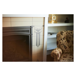 Craftsman Railing with Custom Inlaid Posts - American Craftsman ...