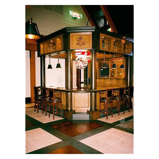 CUSTOM BAR - Budweiser Memorbelia - Farmhouse - Family Room - Detroit ...