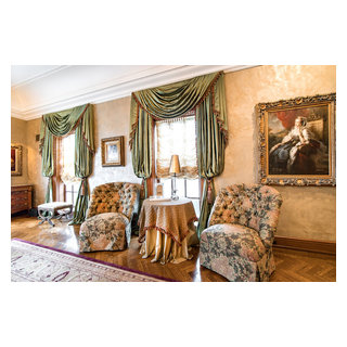Custom Parlor Window Treatments - Traditional - Family Room - Chicago ...