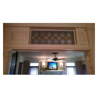 Custom Transom with millwork and original 1908 stained glass ...