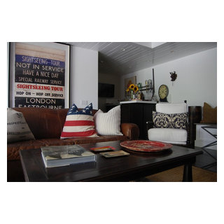 Deluxe Cottage Living in the Hills of OC - Eclectic - Family Room ...