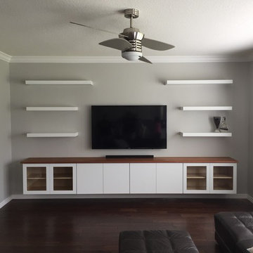 Entertainment Unit Floating Shelves - Photos & Ideas | Houzz