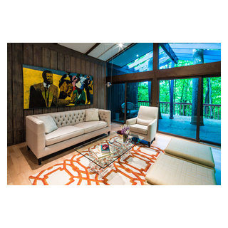 Frank Lloyd Wright Inspired House - Modern - Family Room - Cincinnati ...