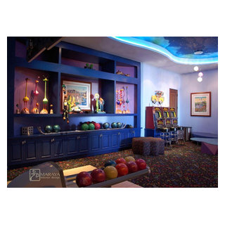 Game Room and Bowling Alley - Eclectic - Family Room - Los Angeles - by ...