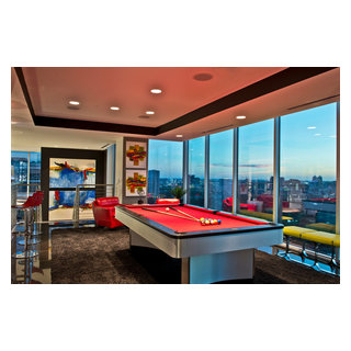 Houston Mosaic High Rise Game Room - Contemporary - Family Room ...