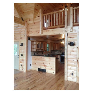 interior pictures of log paneling, and log siding - Rustic - Family ...