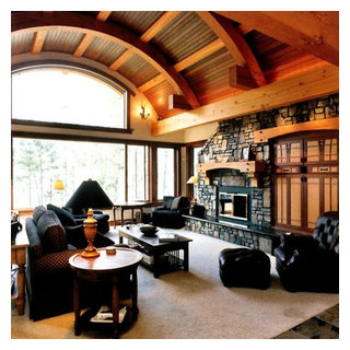 Interior Timber Framing - Rustic - Family Room - Other - by Centennial ...