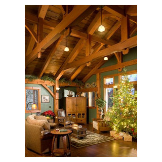 Interior Timber Framing - Rustic - Family Room - Other - by Centennial ...