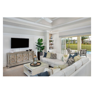 Key West Model Home at Naples Reserve - Tropical - Family Room - Miami ...