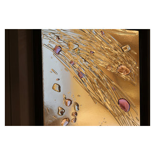 Kiln formed glass wall divider - Contemporary - Games Room - Toronto ...