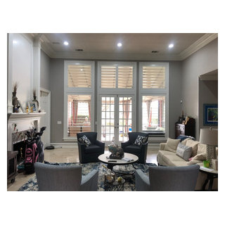 Large Louver Spacing...5 inch - Craftsman - Family Room - Dallas - by ...