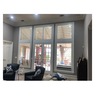Large Louver Spacing...5 inch - Craftsman - Family Room - Dallas - by ...