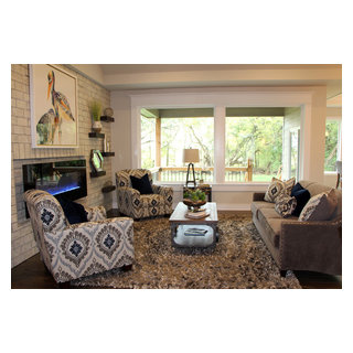 Ledgestone Model - Contemporain - Salle de Séjour - Wichita - par Sharp ...