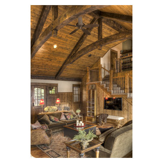 Lower Hay Lake 1 Great Room - Rustic - Family Room - Minneapolis - by ...
