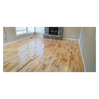 Maple Flooring Addition and Refinish - Rustic - Family Room - Boise ...