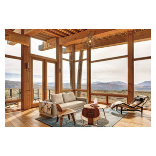 Marvin Picture, Polygon and Special Shape Windows - Rustic - Family Room - Kansas City - by ...