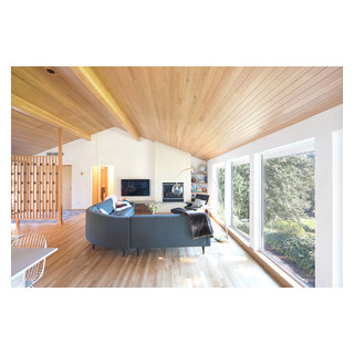 Mid-Century Raised Ranch Remodel - Retro - Sala de estar - Seattle - de ...