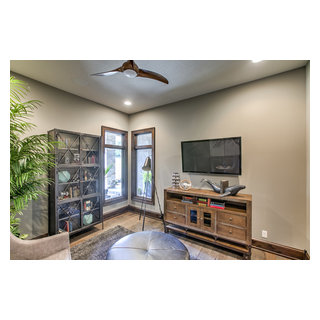 Modern Rustic Model Home - Rustic - Family Room - Kansas City - by B.L ...
