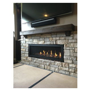 Napoleon Vector 50 with Magra Mantel and Halquist Stone - Contemporary ...