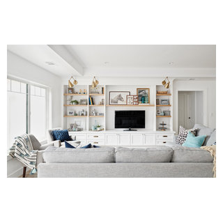 Navy is a Neutral Ranch Remodel & Addition - Beach Style - Family Room ...