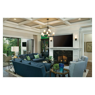 New Custom Home - Asheville (1296) - Transitional - Family Room - Tampa ...