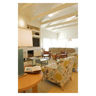 New England Beach House - Contemporary - Family Room - Boston - by ...