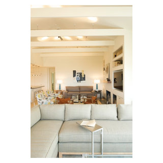 New England Beach House - Contemporary - Family Room - Boston - by ...