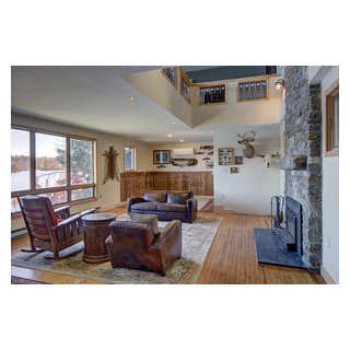 Prairie-style lake house, 2014-2016 - Craftsman - Family Room - New ...