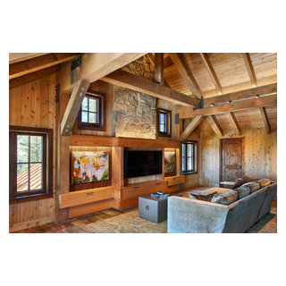 Private Ranch - Rustic - Family Room - Denver - by Eve's Creations | Houzz