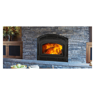 Quadra-Fire Pioneer II Wood Fireplace - Traditional - Family Room ...