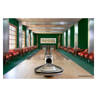 Retro-Style Residential Bowling Lanes for Private Estate's Recreation ...