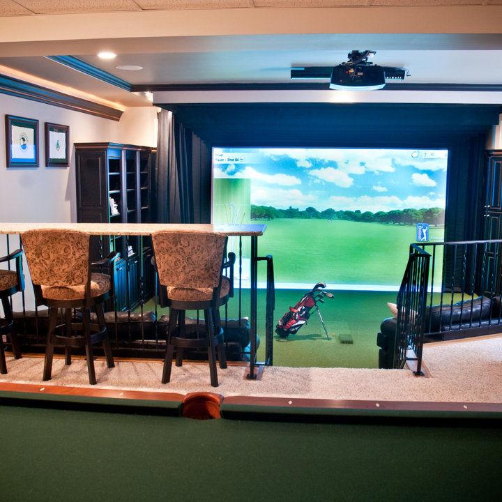 Golf Simulator Room - Photos & Ideas | Houzz