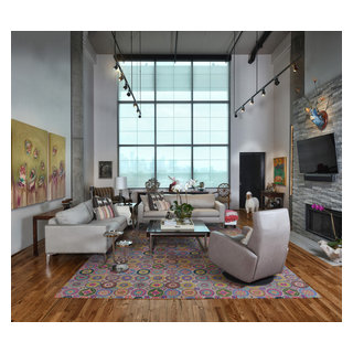 River Oaks Loft - Contemporary - Family Room - Houston - by Chandra ...