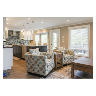 Sitting Area Off The Kitchen - Transitional - Family Room - Vancouver ...