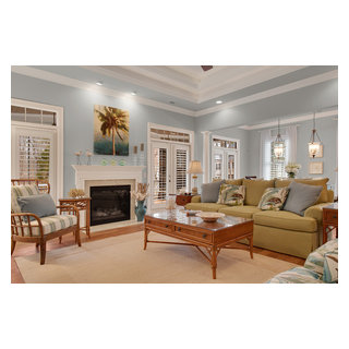 South Carolina beach theme home - Beach Style - Family Room - Charlotte ...