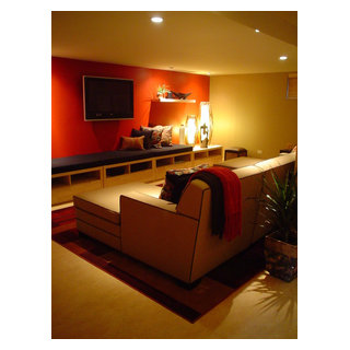 Splash of Color - Contemporary - Family Room - Atlanta - by New Leaf ...