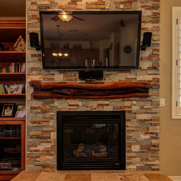 Split Face Stone Fireplace - Photos & Ideas | Houzz