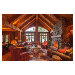 Spruce Lake Cottage - Rustic - Family Room - Toronto - by Collage ...