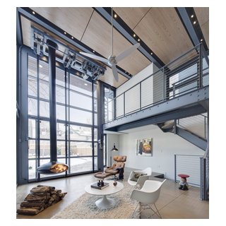 Steel & Glass Interior - Industrial - Family Room - Chicago - by dSPACE ...