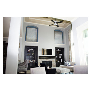 Suburban Luxe - Contemporary - Family Room - Houston - by D. Claire ...