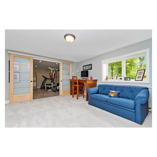 The Cliff Three Level Interior Renovation - Arts & Crafts - Games Room ...